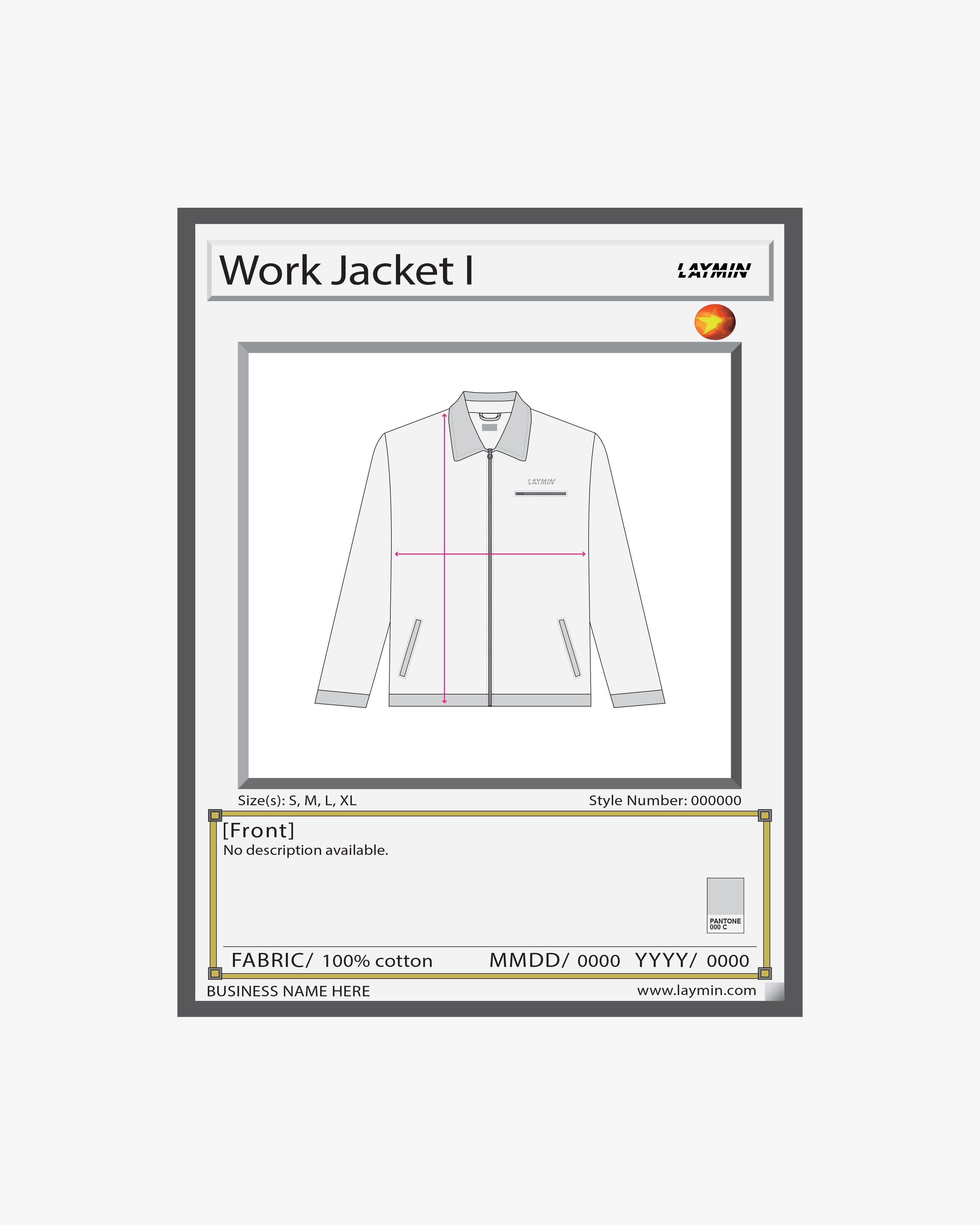 Work Jacket Template – LAYMIN